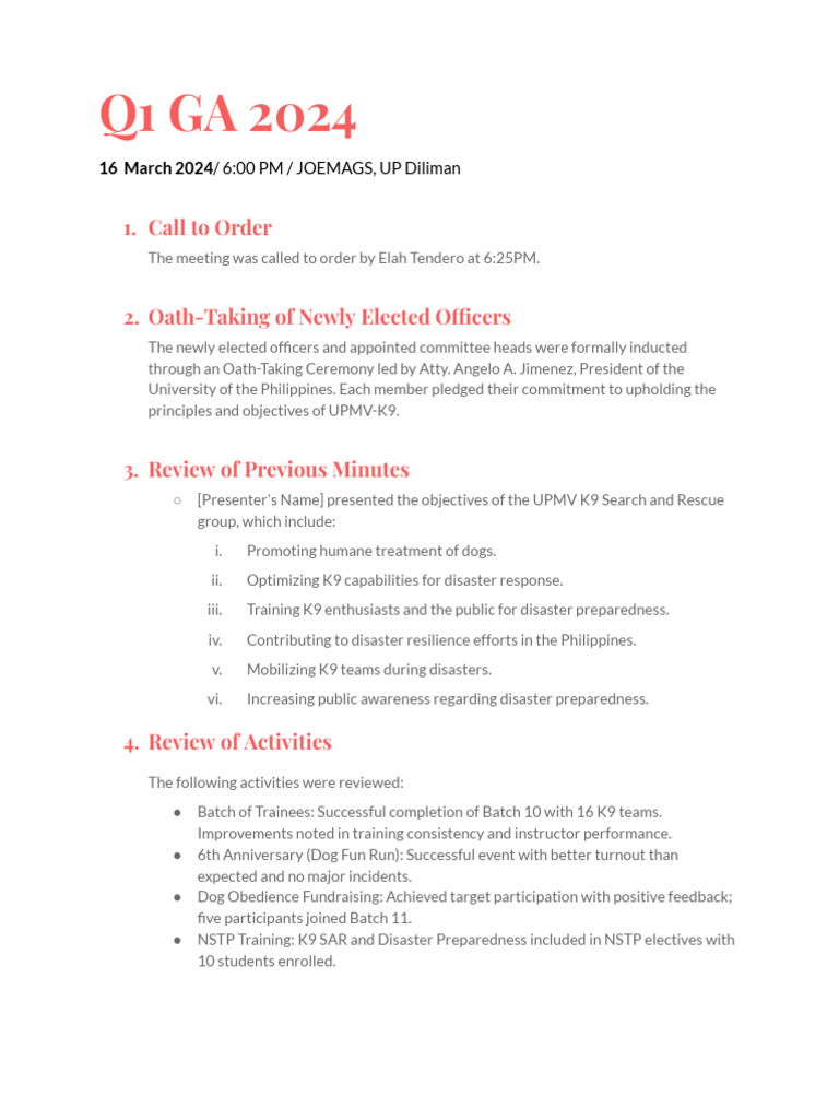 Q1 GA 2024 | PDF