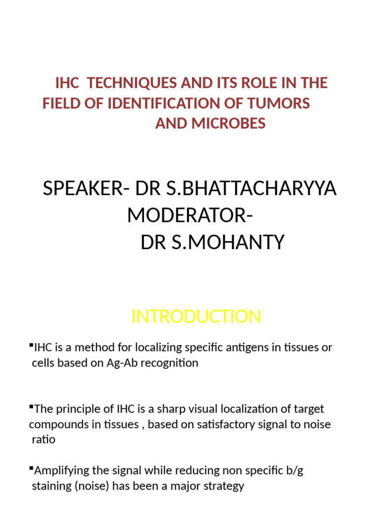 Ihc Modifiedfinal - Copy | PDF | Immunohistochemistry | Fixation ...
