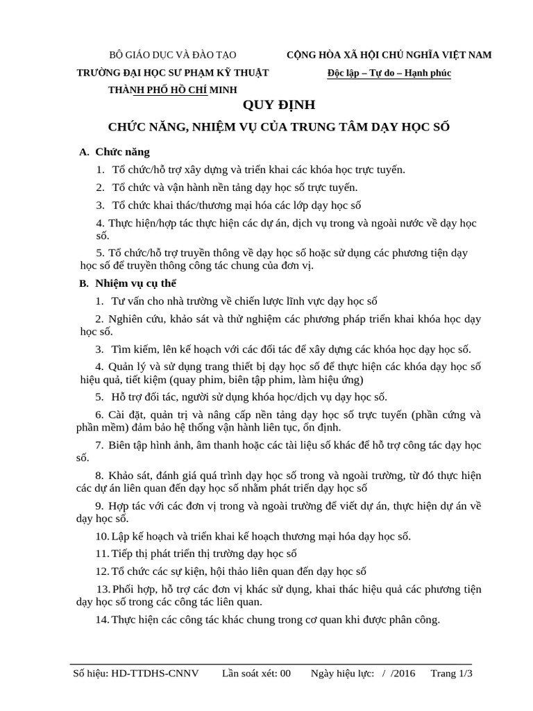 (DHS) Chuc Nang, Nhiem Vu C A TT | PDF
