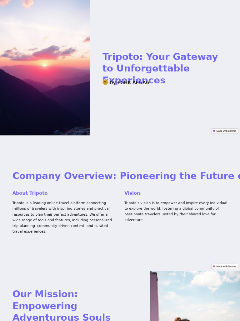 Tripoto Your Gateway To Unforgettable Experiences | PDF | Community