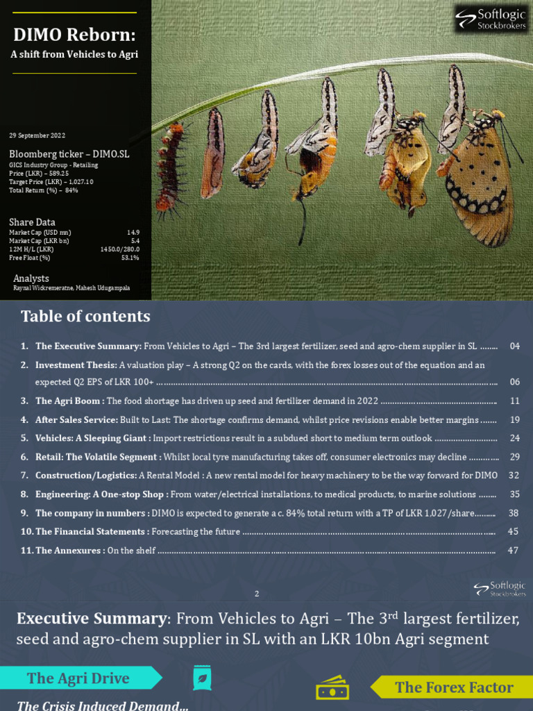 DIMO's Shift to Agri: A Growth Story | PDF | Fertilizer | Demand