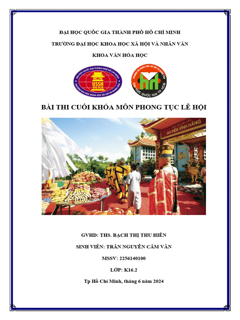 Tran Nguyen Cam Van - PTLH | PDF