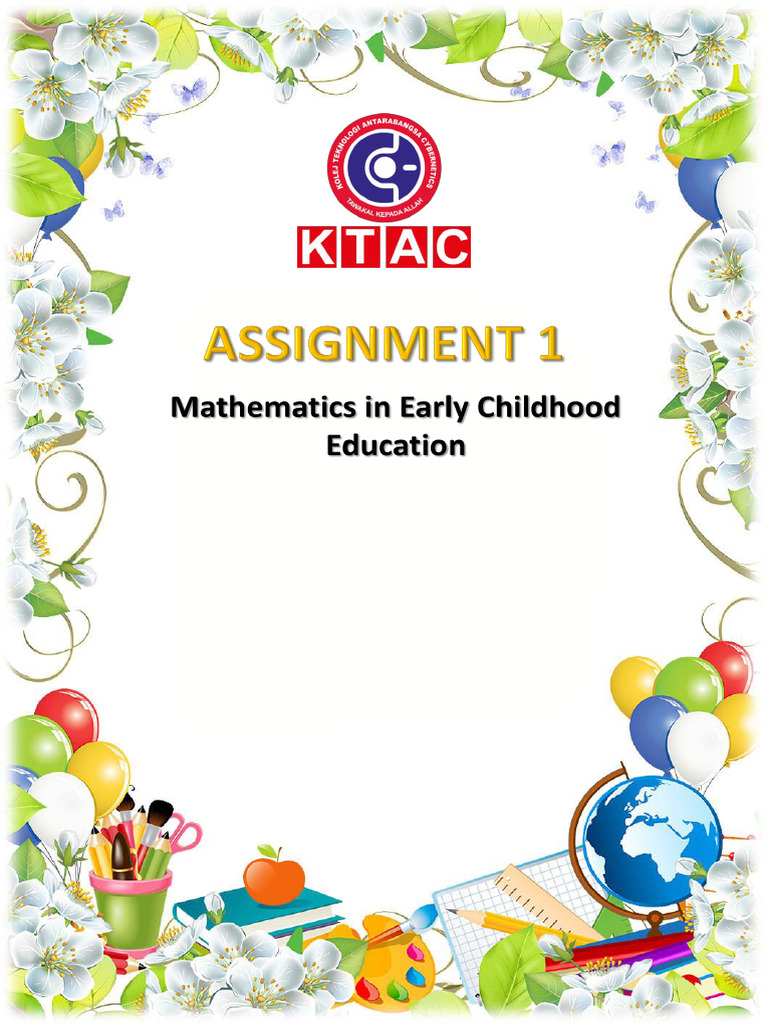Mathematics in Early Childhood Education Asigment 1 | PDF