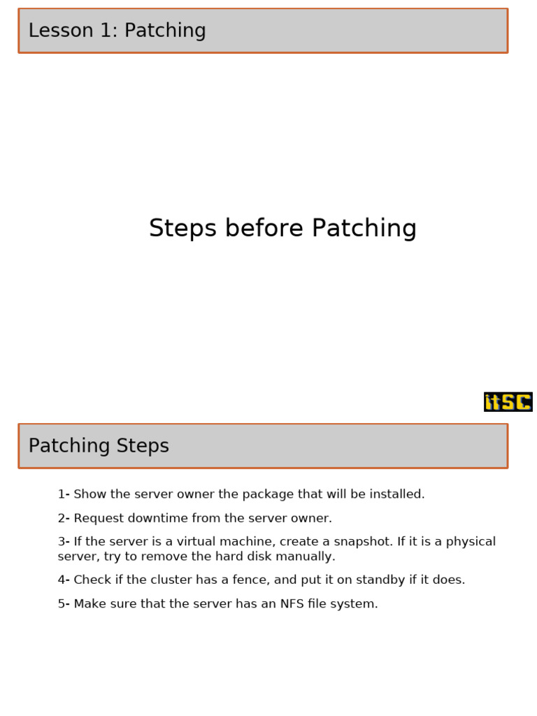 Module 5.1 - Patching | PDF