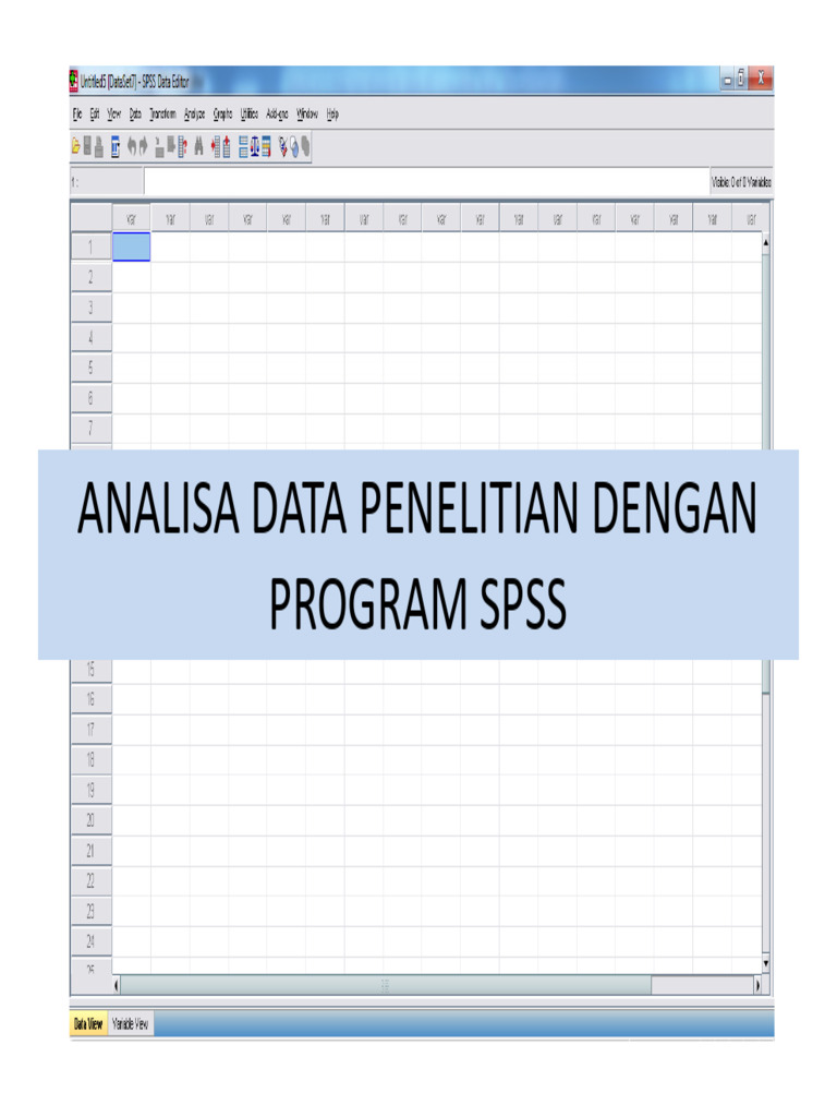 Kuliah 13 Analisa Data Penelitian Dengan Program SPSS - Rancob | PDF