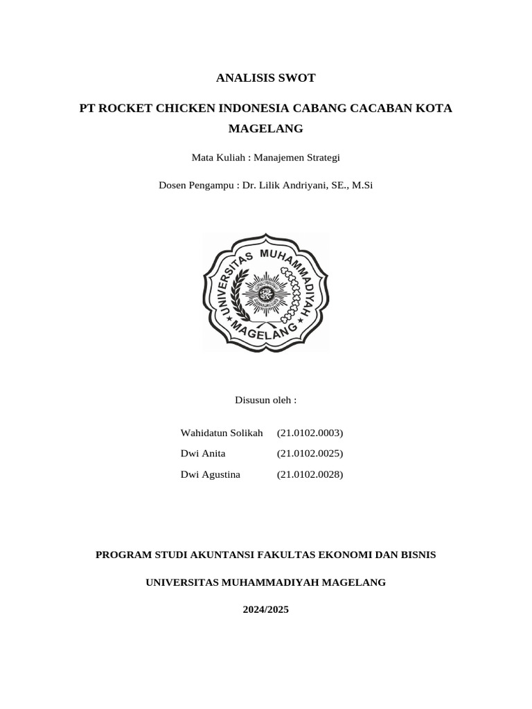 Analisis SWOT PT Rocket Chicken | PDF