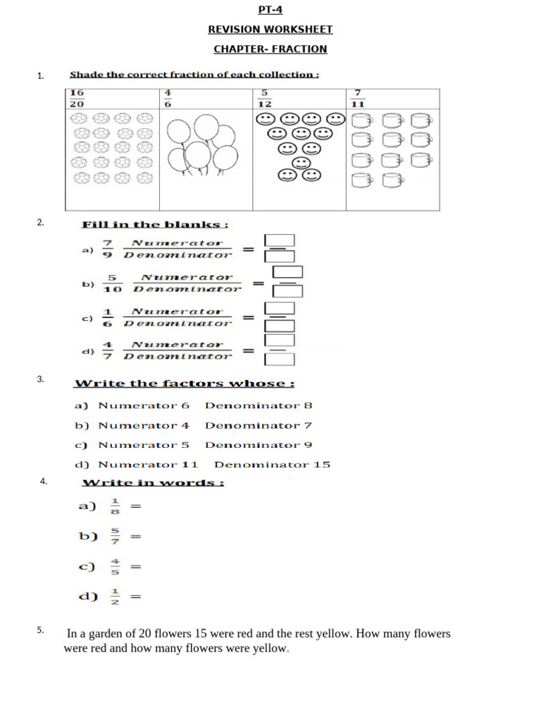 FRACTION CLASS 4 | PDF