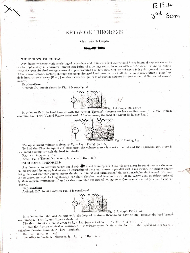 Network Theorems | PDF