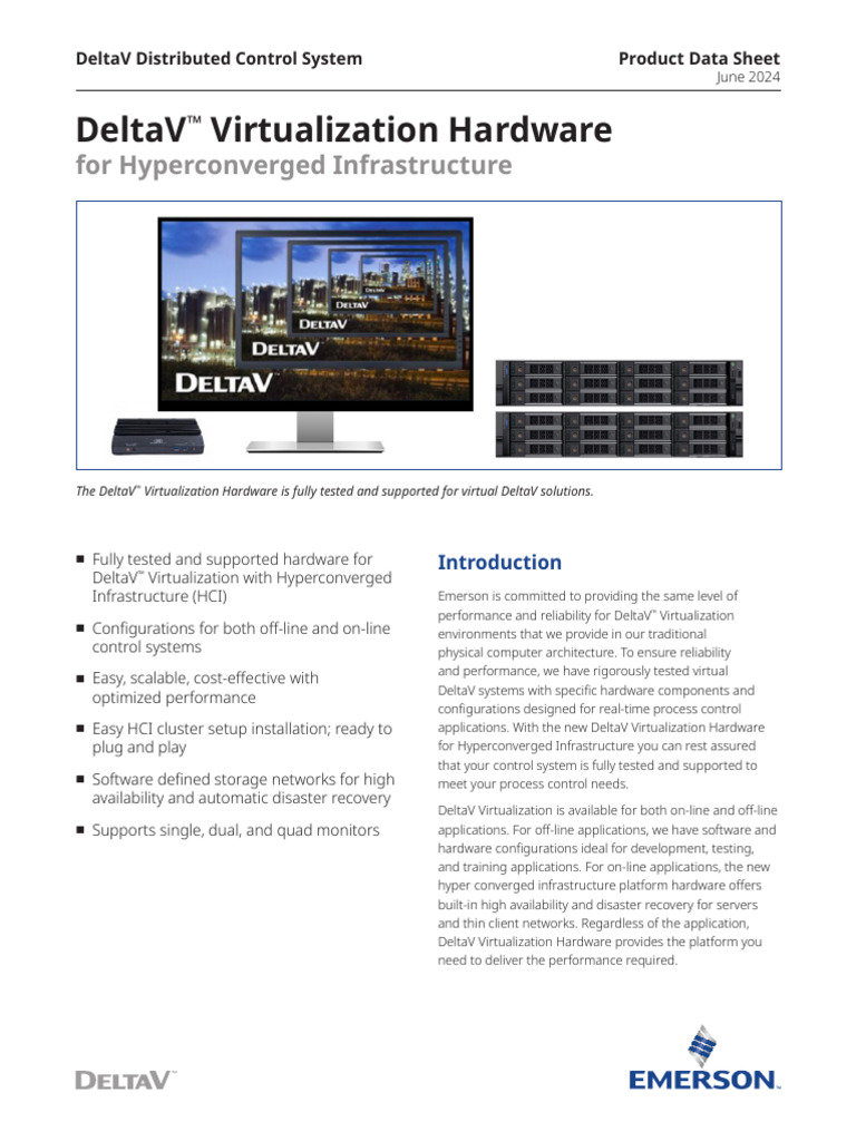 Product Data Sheet Deltav Virtualization Hardware For Hyperconverged Infrastructure Deltav en ...