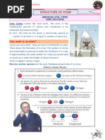 Class 9 Chemistry: Atomic Structure Notes | PDF | Atoms | Atomic Nucleus