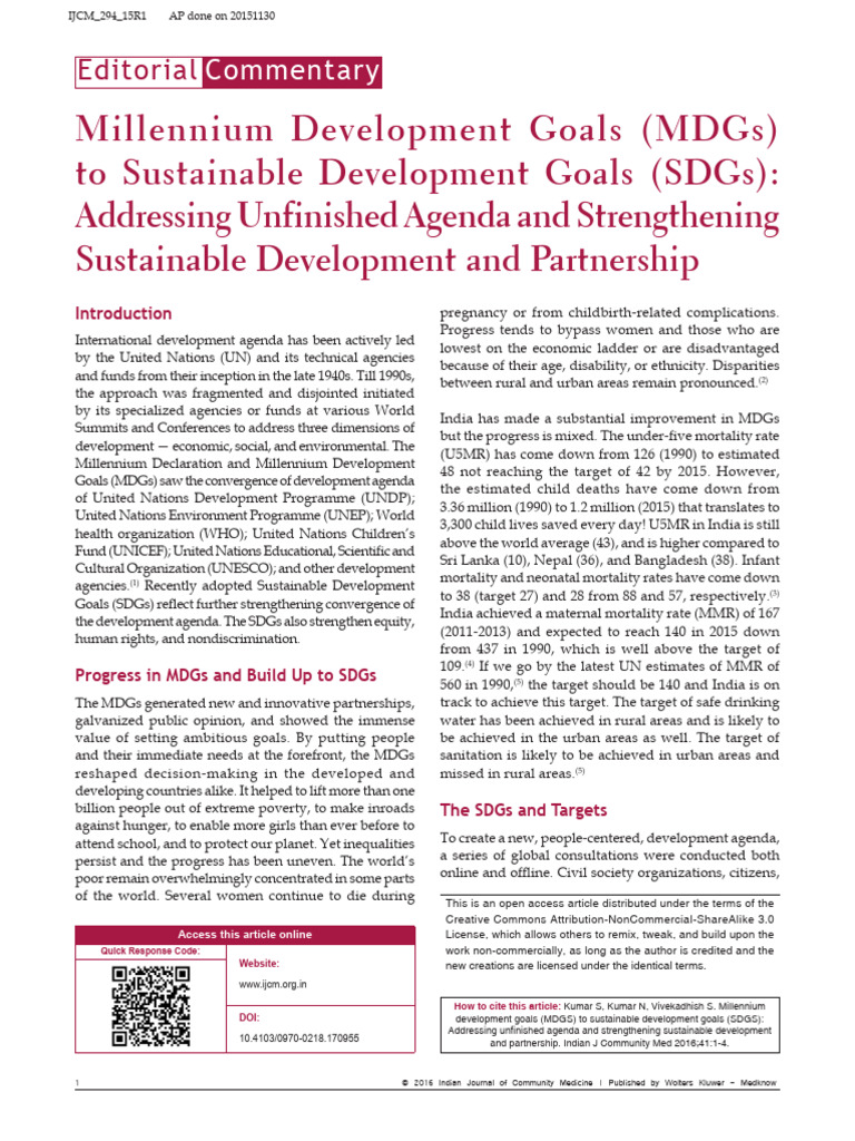 Millennium Development Goals | PDF | Millennium Development Goals | Sustainability