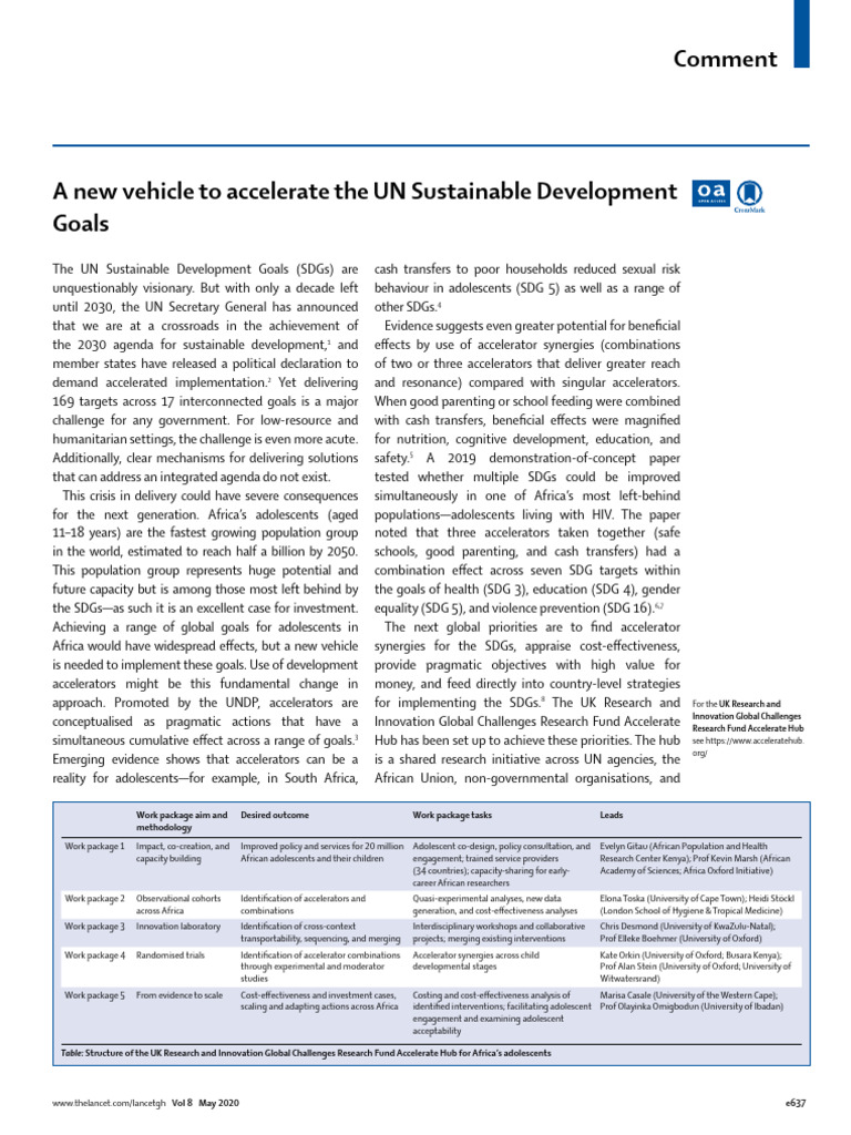 How Can We Achieve The UN Sustainable Development Goals | PDF | United ...