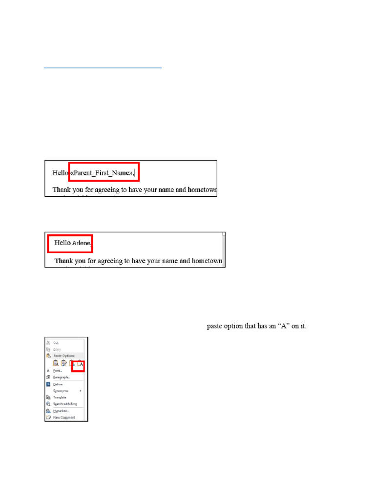 Word Merged Font | PDF