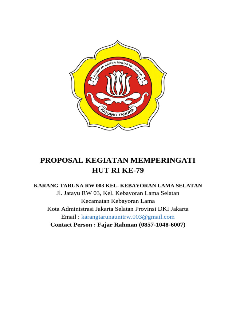 Proposal Kegiatan 17 Agustus PC Muhammadiyah | PDF