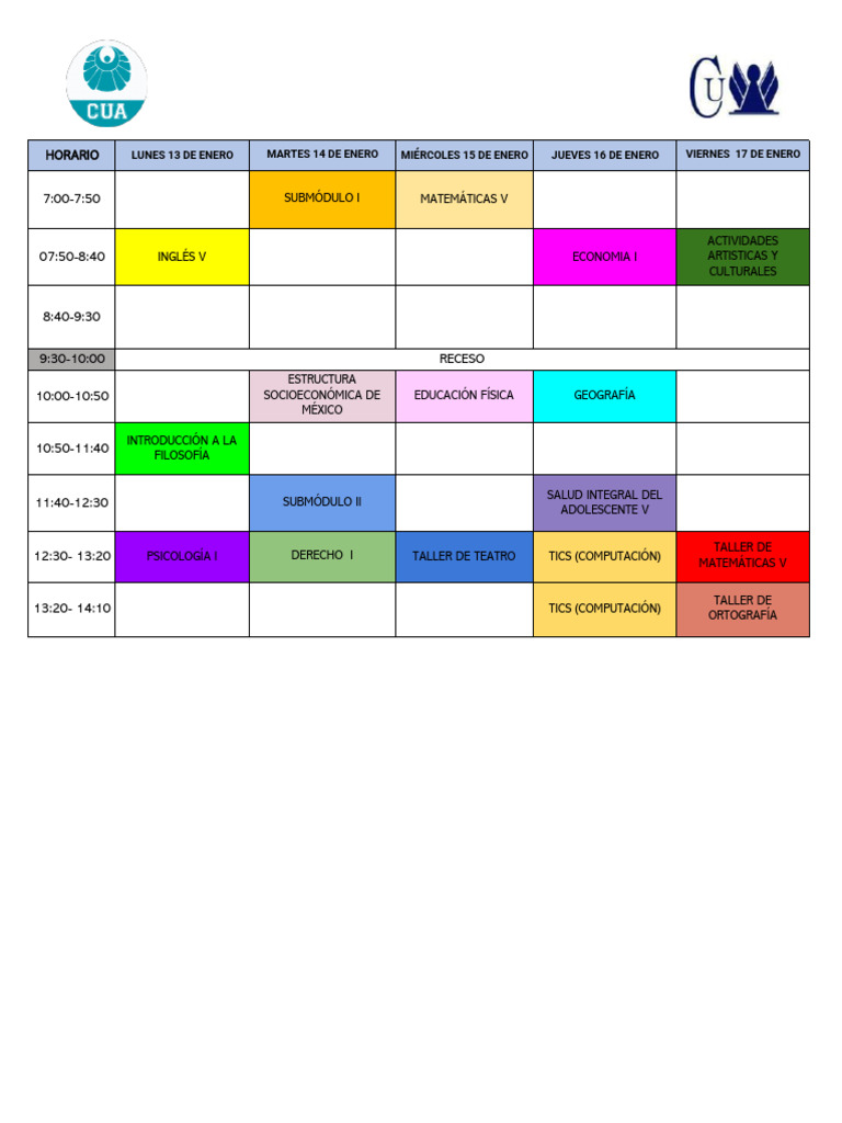 75889-Horarios de Examenes 3° Parcial 5° BG | PDF