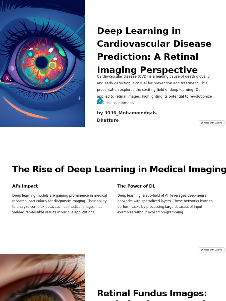 Deep Learning in Cardiovascular Disease Prediction A Retinal Imaging ...