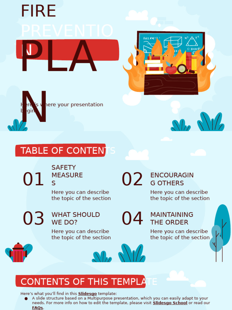 School Fire Prevention Plan by Slidesgo | PDF | Planets | Planets In Astrology