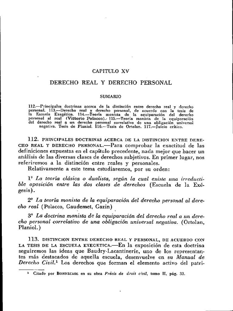 Derecho Real y Derecho Personal | PDF
