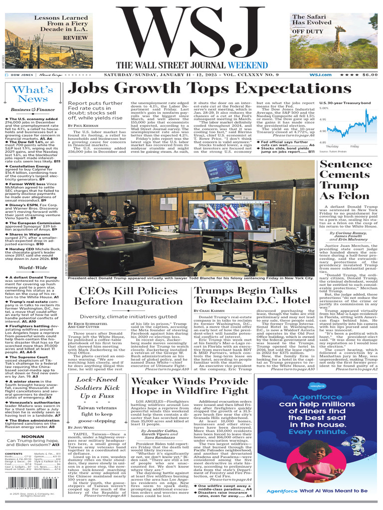 WSJ Weekend: Economy & Trump | PDF | The Wall Street Journal | Donald Trump