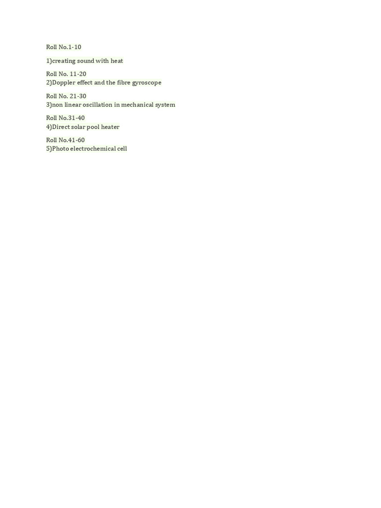 Physics Project Topics List | PDF