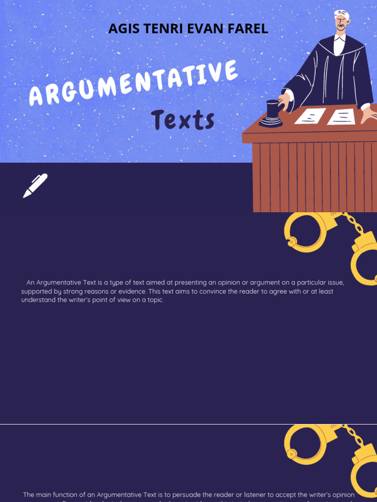 Writing An Argumentative Essay English Presentation in Blue ...