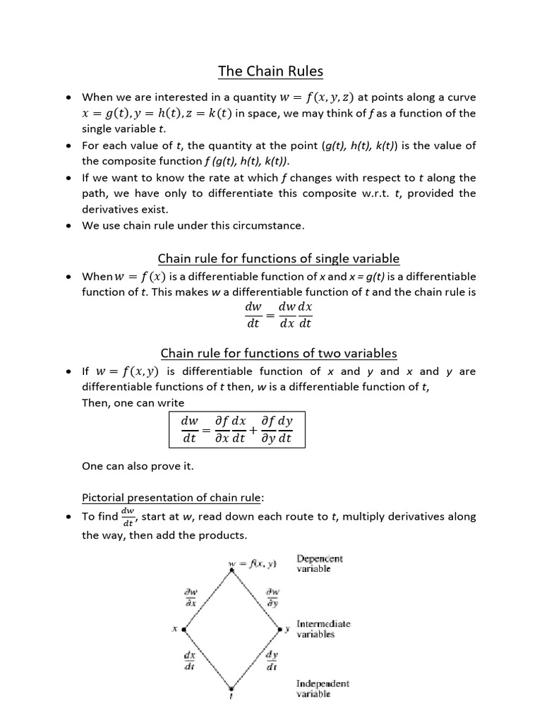 Note3_Chain Rules | PDF | Derivative | Function (Mathematics)