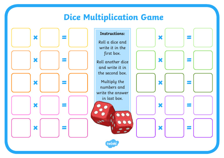 T-N-5118-Dice-Multiplication-Game | PDF