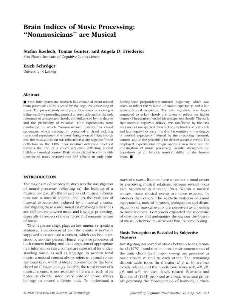 Cognitive | PDF | Harmony | Chord (Music)