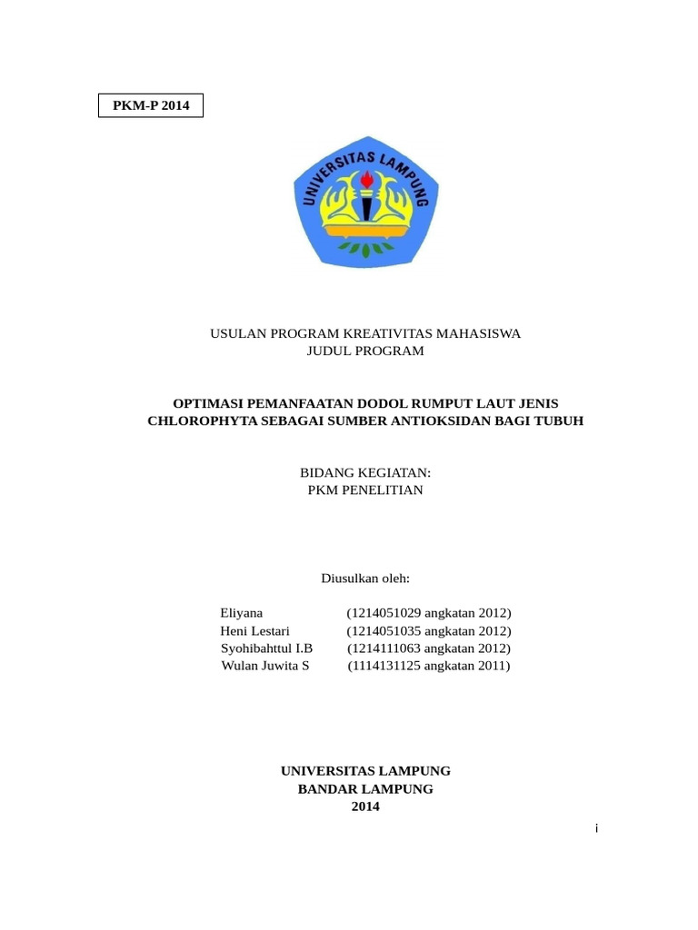 Eliyana - Universitas Lampung - PKMP | PDF