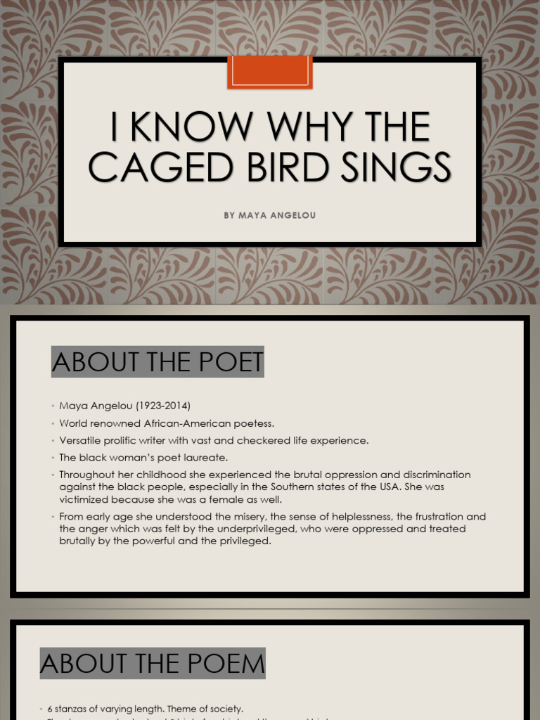 Analysis of "I Know Why the Caged Bird Sings" | PDF | Poetry