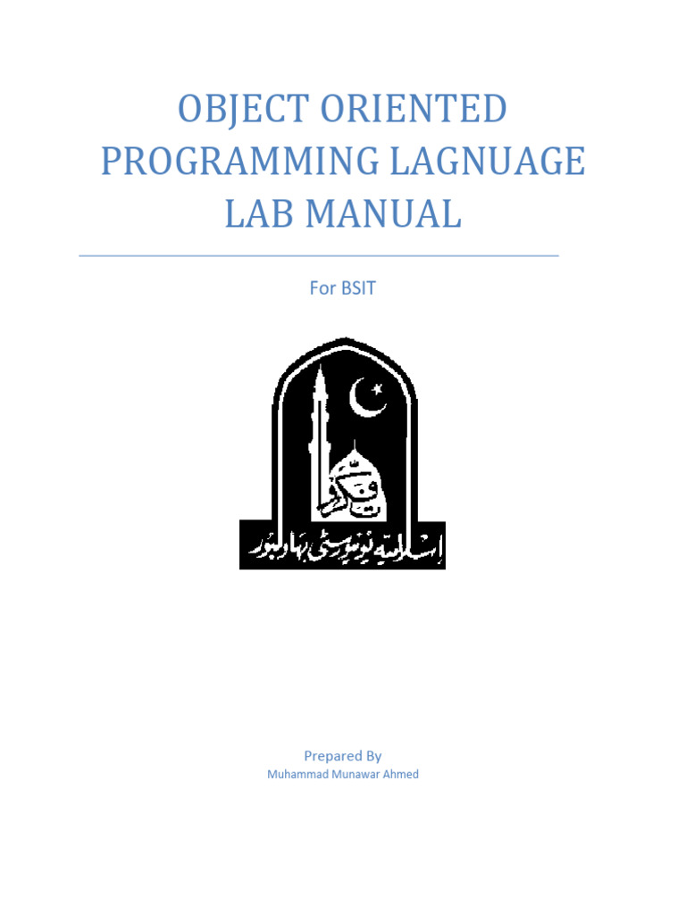 C++ Lab Manual for BSIT Students | PDF | Parameter (Computer Programming) | Integer (Computer ...