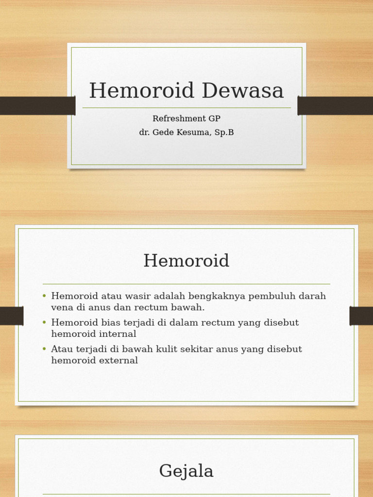 Hemoroid Dewasa | PDF