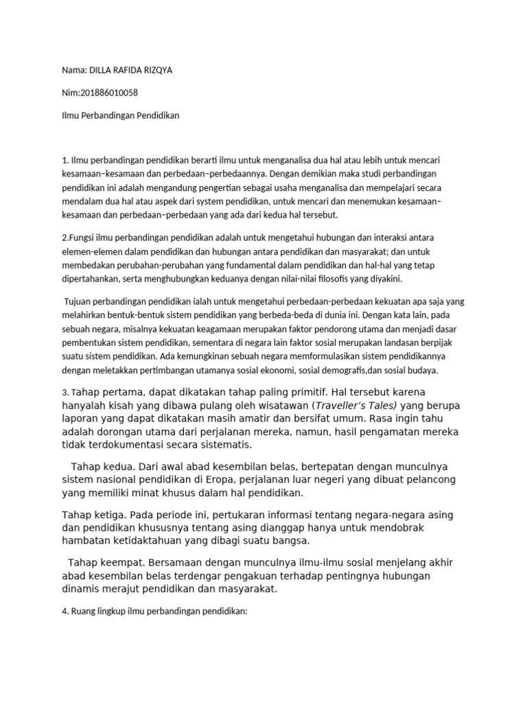 Perbandingan Pendidikan | PDF