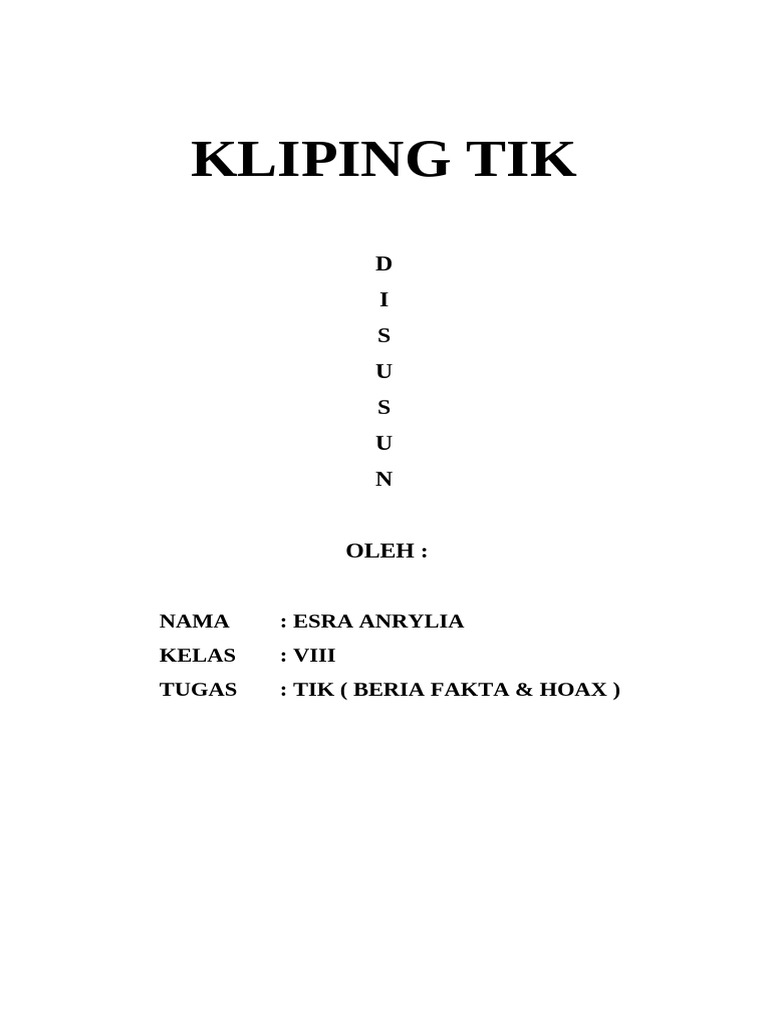 Kliping Tik | PDF