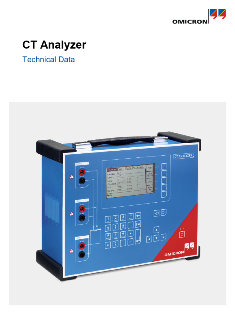CT Analyzer Technical Data Manual | PDF | Alternating Current | Usb
