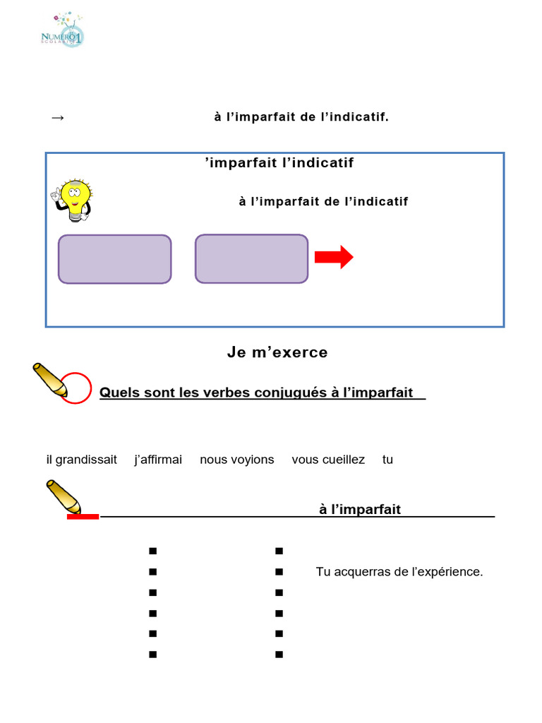 Devoir imparfait | PDF | Verbe | Mécanique du langage