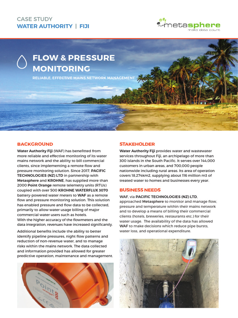 CS WATER FIJI 24thjul20 FINAL | PDF | Flow Measurement | Water