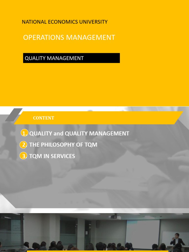 Chap7 Quality Management PDF OM | PDF | Quality Management | Reliability Engineering