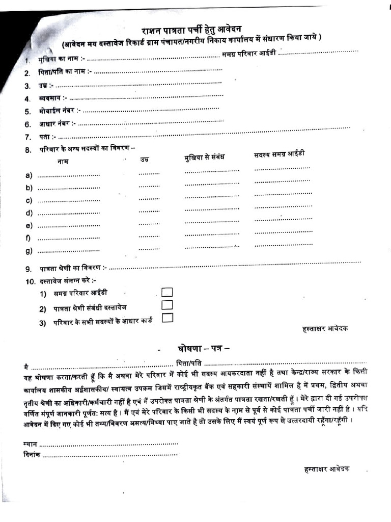 PP Application Form | PDF
