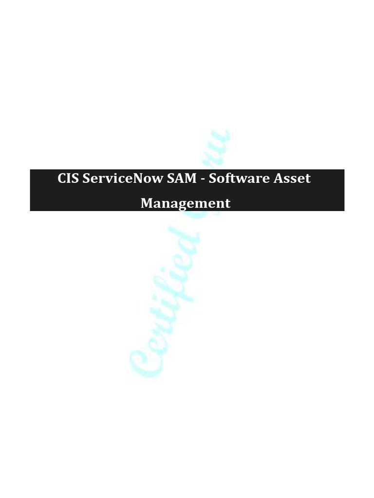 CIS-ServiceNow-SAM---Updated-Q-A (1) | PDF | Software | Computing