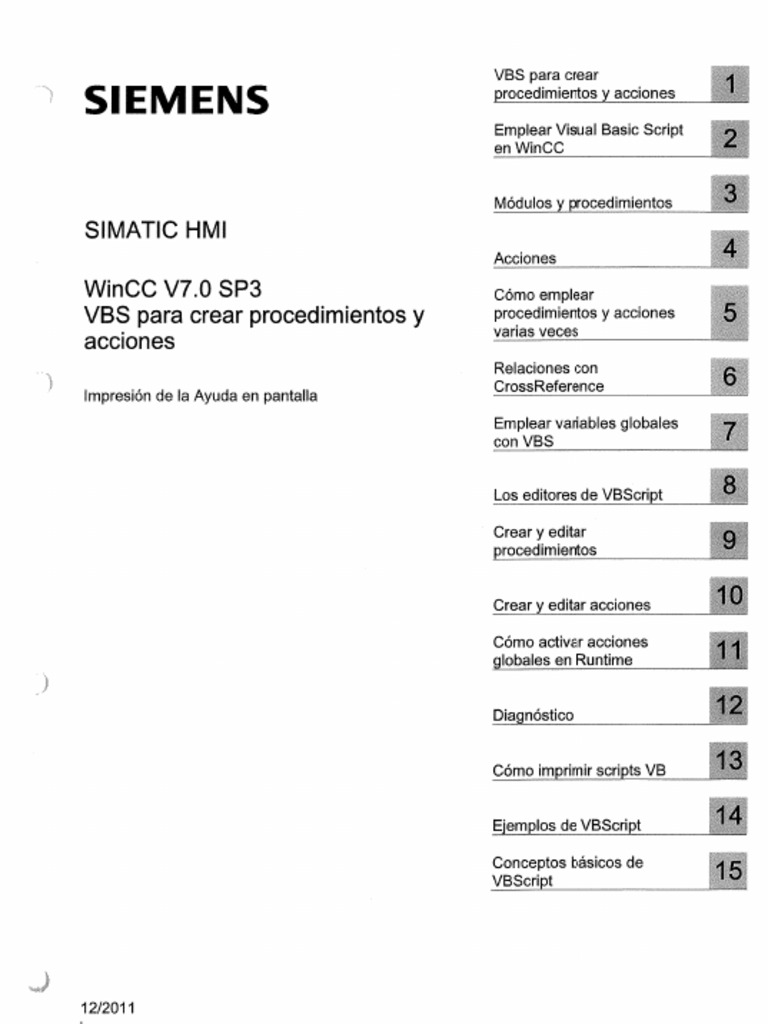 VBS en WinCC: Procedimientos y Acciones | PDF | Archivo de computadora ...