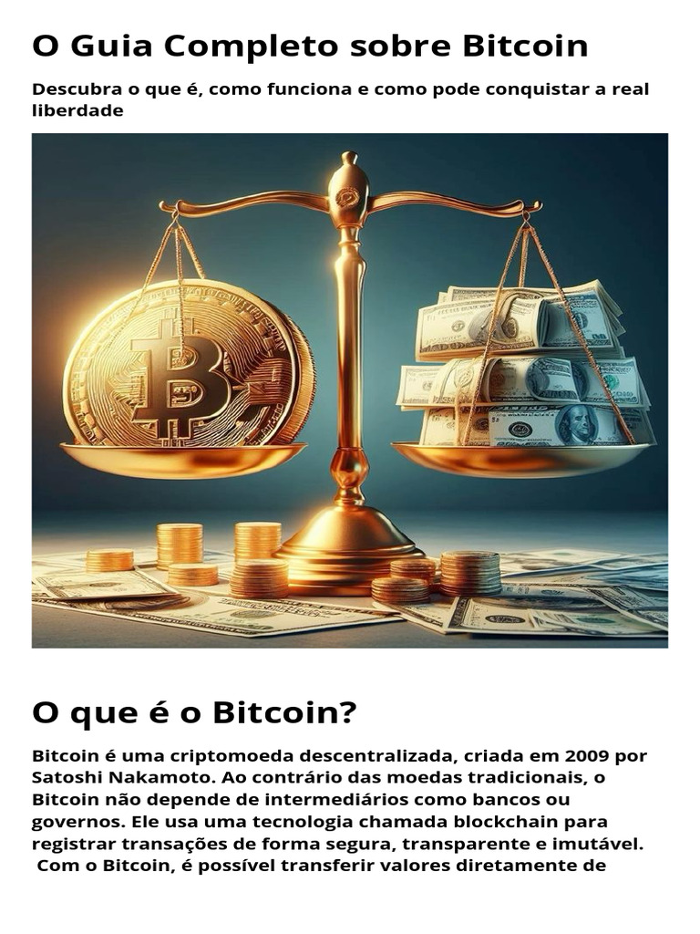 O Guia Completo Sobre Bitcoin | PDF | Bitcoin | Criptomoeda