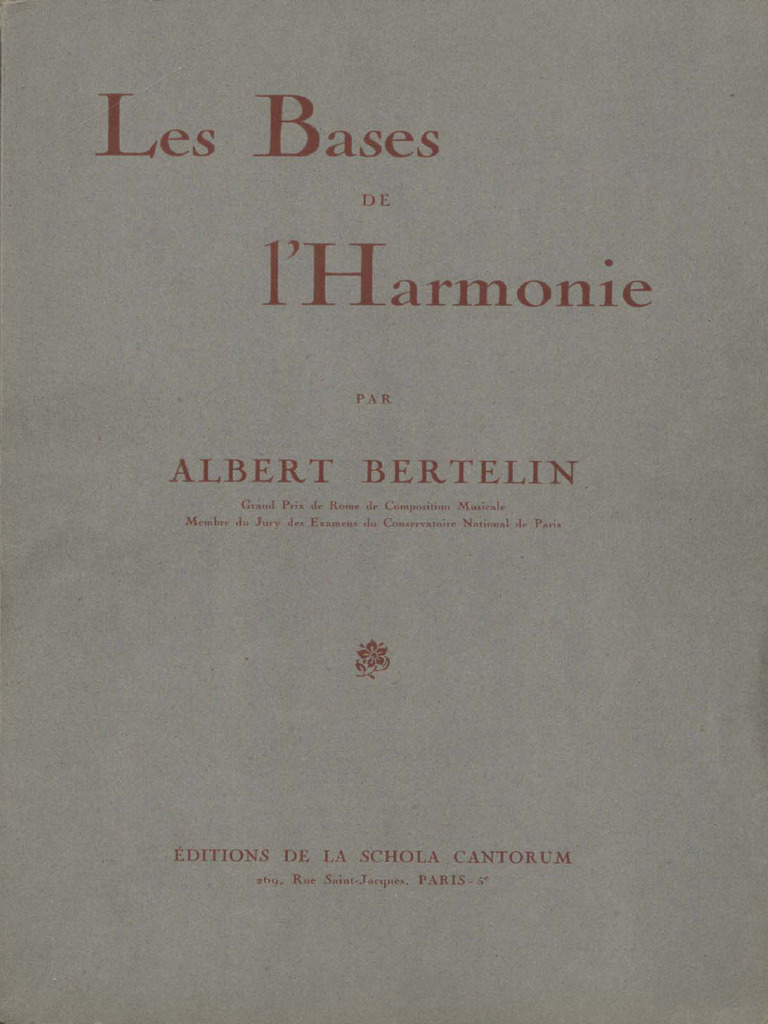 Les Bases de L Harmonie | PDF