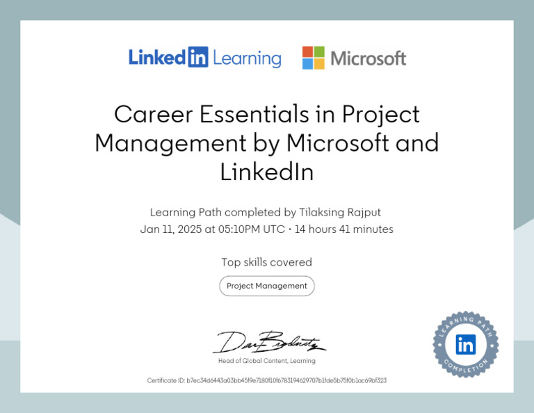 LinkedIn Learning Certificate-1 | PDF