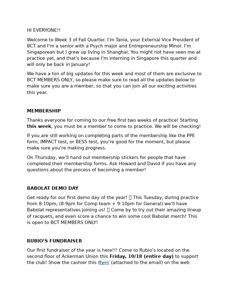 Week 3 Fall Quarter Email | PDF | University Of California