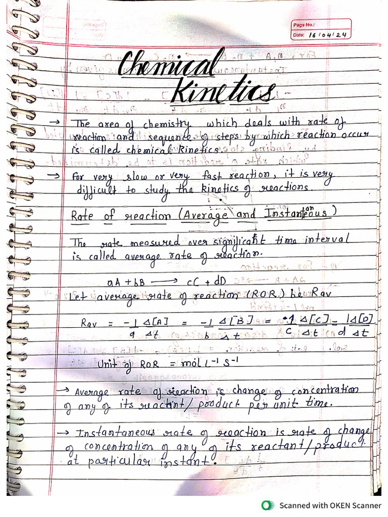 Chem Kinetics | PDF