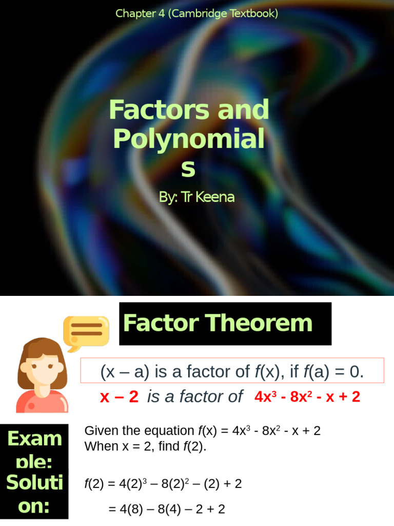 4.3 - Division of Polynomials - Factor Theorem | PDF