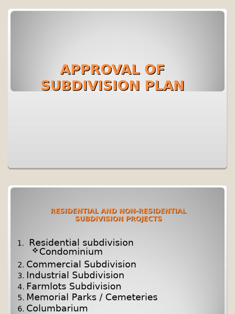 Subdivision Plan Approval Process Guide | PDF | Sanitary Sewer | Civil ...