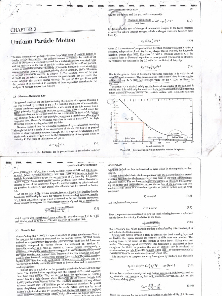 Aerosol Mechanics ch3 | PDF