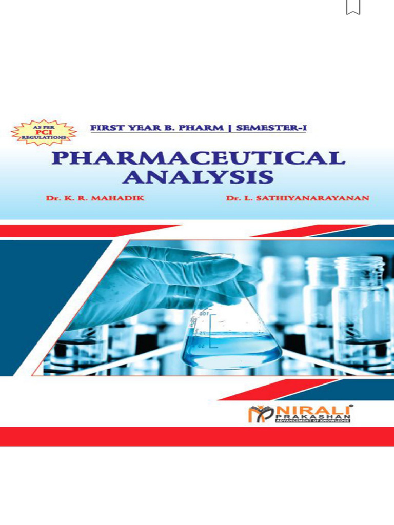 PharmaLite.in Pharmaceutical Analysis (Nirali Prakashan) | PDF